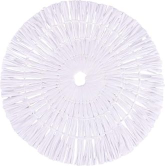 Villa D'Este Home Tivoli Tischsets, rund, geflochten, 38 cm, aus Papier, Mondkristall, 6 St&uuml;ck