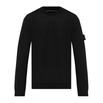 Stone Island Homme, Pulls, Noir, Taille: XL Wool Polo Capsule Ghost