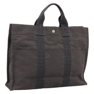 Herm&egrave;s Pre-owned Toile sacs-main - Femme - Pre-owned - Gris - Taille: ONE Size