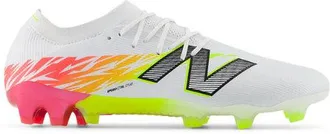 New Balance Unisexe FURON ELITE FG V8 en Blanc/Rouge/Jaune/Noir, Taille 42.5 Large