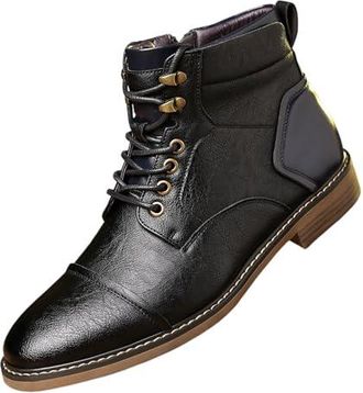 Generic Bottes de moto l&eacute;g&egrave;res pour homme avec fermeture &eacute;clair, Noir, 39 2/3 EU