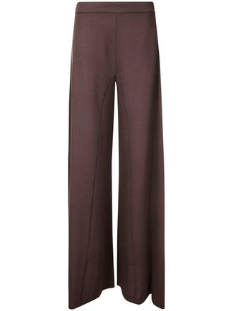 Stefano Mortari pantalon à coupe évasée - Marron