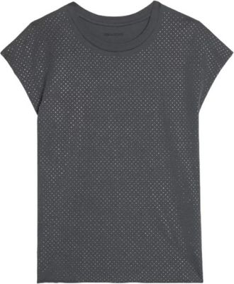 Zadig&Voltaire Femme, Tops, Gris, Taille: 40/42 FR T-shirt sans manches &agrave; col rond avec strass
