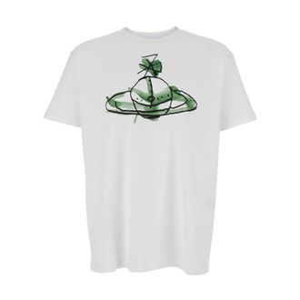 Vivienne Westwood Homme, Tops, Blanc, Taille: M Drawn Orb T-Shirt