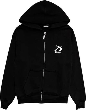Disclaimer Homme, Sweatshirts et sweats &agrave; capuche, Noir, Taille: L Sweat &agrave; capuche zipp&eacute;