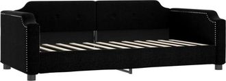 vidaXL Tagesbett Schwarz 100x200 cm Stoff vidaXL
