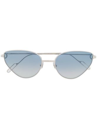 Cartier lunettes de soleil &agrave; monture papillon - Argent