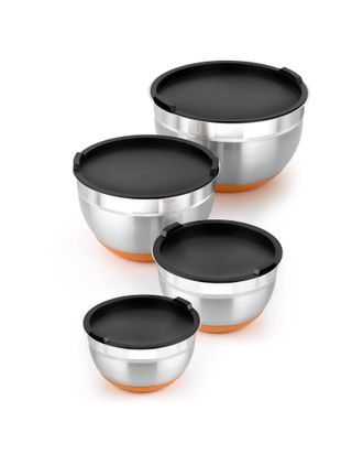 Bra Efficient | Set mit 4 Edelstahlschüsseln (12|16|20|24 cm), 0,4l