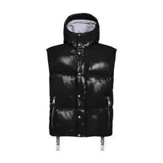 Khrisjoy Schwarze Pufferweste mit Kapuze - - Jackets - Damen - Schwarzk - 2XS