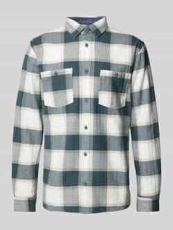 Tom Tailor Regular Fit Flanellhemd aus reiner Baumwolle mit Karomuster