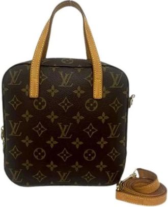 Louis Vuitton Sac 2way Pre-owned Spontini Monogram en Cuir - Femme - Pre-owned - Brun - Taille: ONE Size