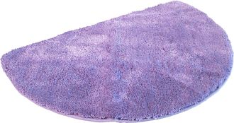 Kinzler J-10005/22 hochwertige Mikrofaser Duschmatte Uni, 50x80 cm, halbrund, flusenfrei, pflegeleicht, Flieder