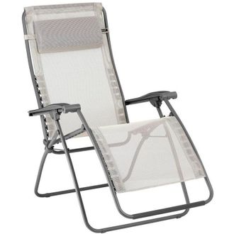 Lafuma Mobilier Lafuma Mobilier - Fauteuil Relax Jardin - Chaise Longue Z&eacute;ro Gravit&eacute; - Rsxa Clip - Batyline Iso - Beige Seigle
