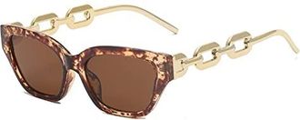 Generic Lunettes de soleil décoratives en chaîne en métal 2025 pour hommes et pour femmes, décoration de parasol, lunettes de soleil oeil de chat (couleur : C