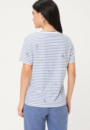 Olsen T-Shirt Shirt mit Streifen und Zierdetails