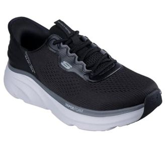 Skechers Homme DLux Vapor Basket, Black Mesh/Hotmelt/Charcoal Trim, 42 EU