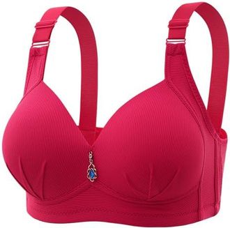 Generic Soutien-gorge confortable c&ocirc;tel&eacute; sans fil pour femme, sous-v&ecirc;tement quotidien doux sans armature avec pendentif | larges bretelles r&eacute;glables - Soutien