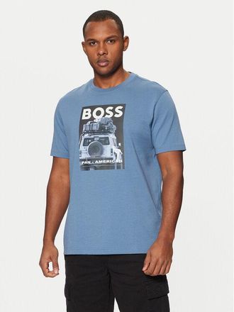 HUGO BOSS T-Shirt Te_Mextour 50535079 Blau Regular Fit