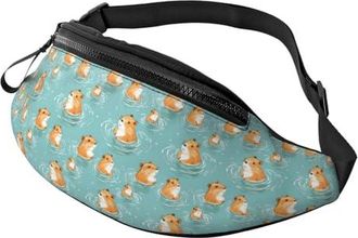 Generic Imprim&eacute; Mignon De Capybara Nageant Sac Banane Polyvalent Sacs Banane L&eacute;ger Fanny Pack Pour Randonn&eacute;e Jogging Sports 14X35Cm