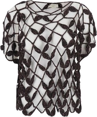 Antonelli Femme, Pulls, Noir, Taille: 38 FR Pulls &agrave; col rond