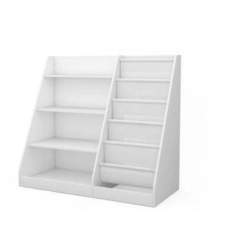 Vicco tag&egrave;re pour enfants Conny, Blanc, 90 x 80.5 cm avec de grandes &eacute;tag&egrave;res