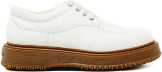 Hogan Low-Top Sneaker - White Fabric And Faux Leather Untraditional Sneake - Gr. 10 - in Weiß - für Damen