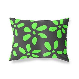 Bonamaison Le Jardin du Lin Kissen Zierkissenbezug Neon Grün-Rauch Kissenbezug, Weich Bequem, Für Zuhause Autos Büro Sofa Wohnzimmer Couch Schlafzimmer Dekor, 35