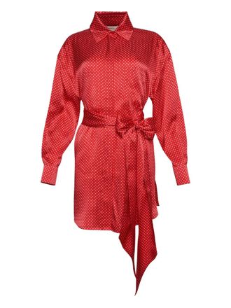 Alexandre Vauthier robe courte &agrave; pois - Rouge
