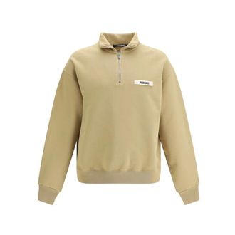 Jacquemus Homme, Sweatshirts et sweats &agrave; capuche, Beige, Taille: S Le Camionneur SweaT-shirt