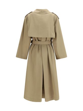 Weekend by Max Mara Womens Oversized Double-Breasted Trench Nocciola Cotton; Nylon Coats