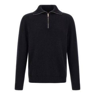 Zanone Pullover mit halbem Rei&szlig;verschluss - - Sweatshirts & Hoodies - Herren - Blau - M