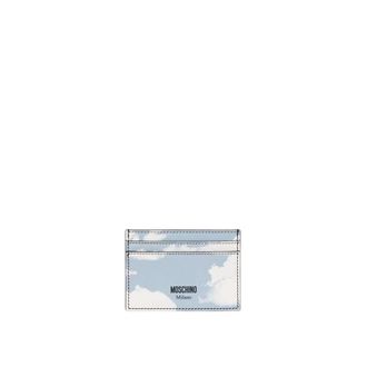 Moschino unisex, Accessoires, Bleu, Taille: ONE Size Card Holder Archive Clouds