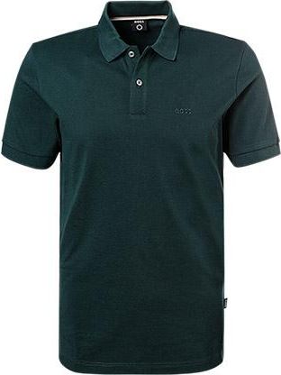 HUGO BOSS Herren Polo-Shirt grün Baumwoll-Piqué