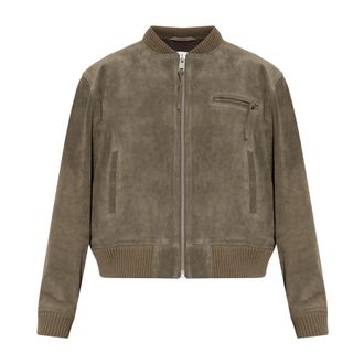 Arma Elysia Lederjacke - - Jackets - Damen - Gr&uuml;n - M
