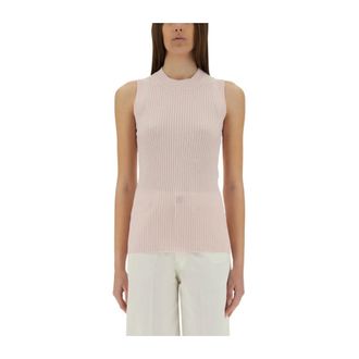 Sportmax Tione Tank Top - Femme - Tops - Rose - Taille: 42 FR