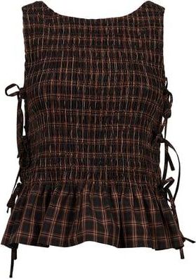 Ganni Chemise &agrave; carreaux en coton