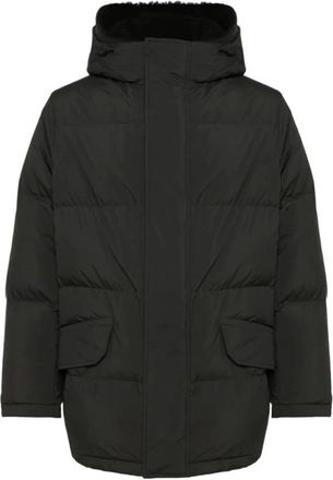 Yves Salomon Homme, Manteaux, Noir, Taille: XL Down Jacket 78cm