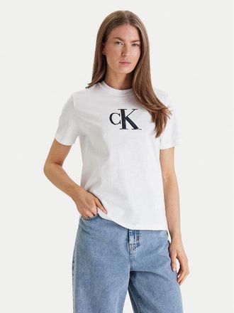 Calvin Klein Jeans T-Shirt Graphic LV044E215G Wei&szlig; Regular Fit