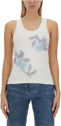 Bottega Veneta Femme, Tops, Multicolore, Taille: 40 FR D&eacute;bardeur c&ocirc;tel&eacute; avec broderies florales