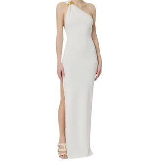 Elisabetta Franchi Femme, Robes, Blanc, Taille: 42 FR Robe de soir&eacute;e