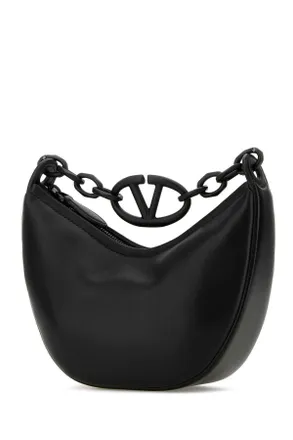 Valentino Garavani Womens Black Leather Hobo Vlogo Moon Handbag Nero Borse A Mano