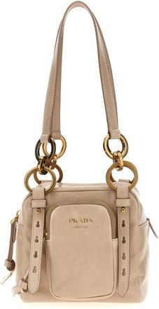 Prada Ledertasche - - Bags - Damen - Beige - ONE SIZE