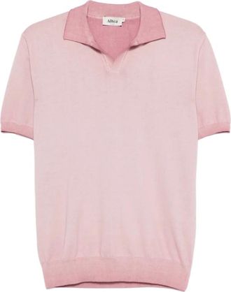 Altea Homme, Tops, Rose, Taille: XL Polo &agrave; Manches Courtes et Col en V