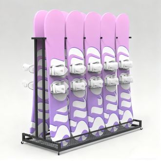 Generic Snackregale,Snowboard-Aufbewahrungsregal,Skiausr&uuml;stungs-Displayhalter-Organizer f&uuml;r Werkstatt,Schuppen,Eigentumswohnung,Vertikaler Snowboardst&auml;nder au