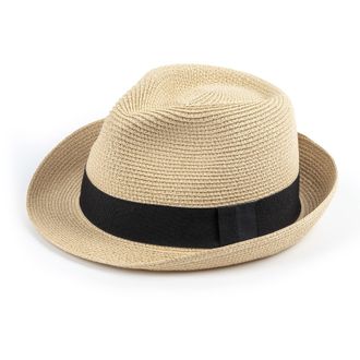 Dreshow Damen Panama Hut Breiter Krempe Stroh Sommer Fedora Strohhut Panama Aufrollen Hut Strand Rollbar UV Sonnenhut UPF 50 +