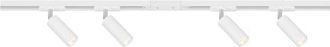 Briloner Schienensystem Rail Komplettset, 4x LED Spots, Schwenkbar, Lampen, Lichtschienensystem Decke, Strahler Schiene, Deckenlampe, Deckenleuchte, Spotlight,