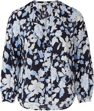 s.Oliver Langarmbluse Bluse Flie&szlig;ende Viskose-Bluse mit All-over-Print