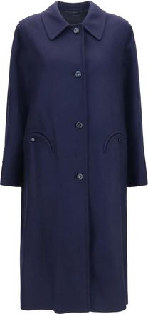 Blaz&eacute; Milano Nitak Wolliger Woll-Trenchcoat - - Coats - Herren - Blau - L