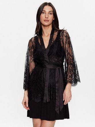 Hunkemöller Bademantel 191636 Schwarz Regular Fit