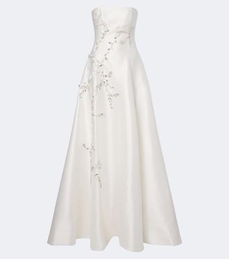 Costarellos Robe longue de mari&eacute;e bustier